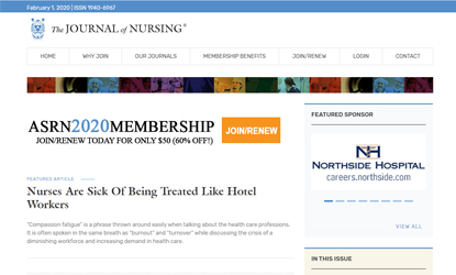 THE JOURNAL OF NURSING | NURSING JOURNALS | JOURNAL OF ADVANCED ...